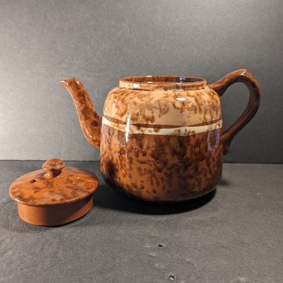 Source Unknown | Kitchen | Teapot Brown Country Farm Teapot Vintage ...